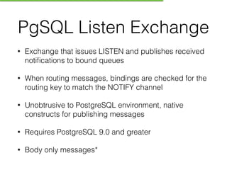 Integrating PostgreSql with RabbitMQ | PPT