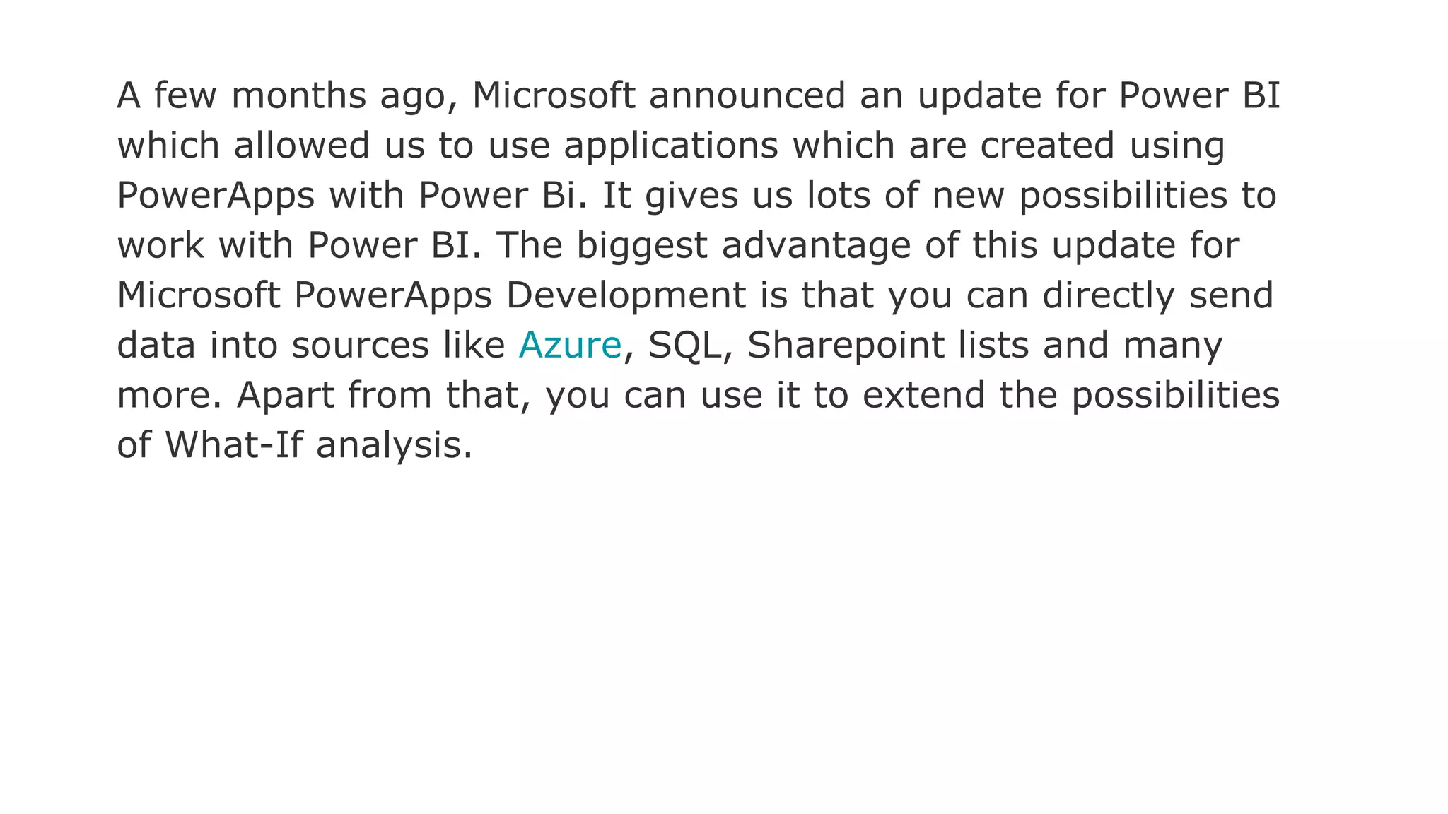 Integrating power apps with power bi | PPTX