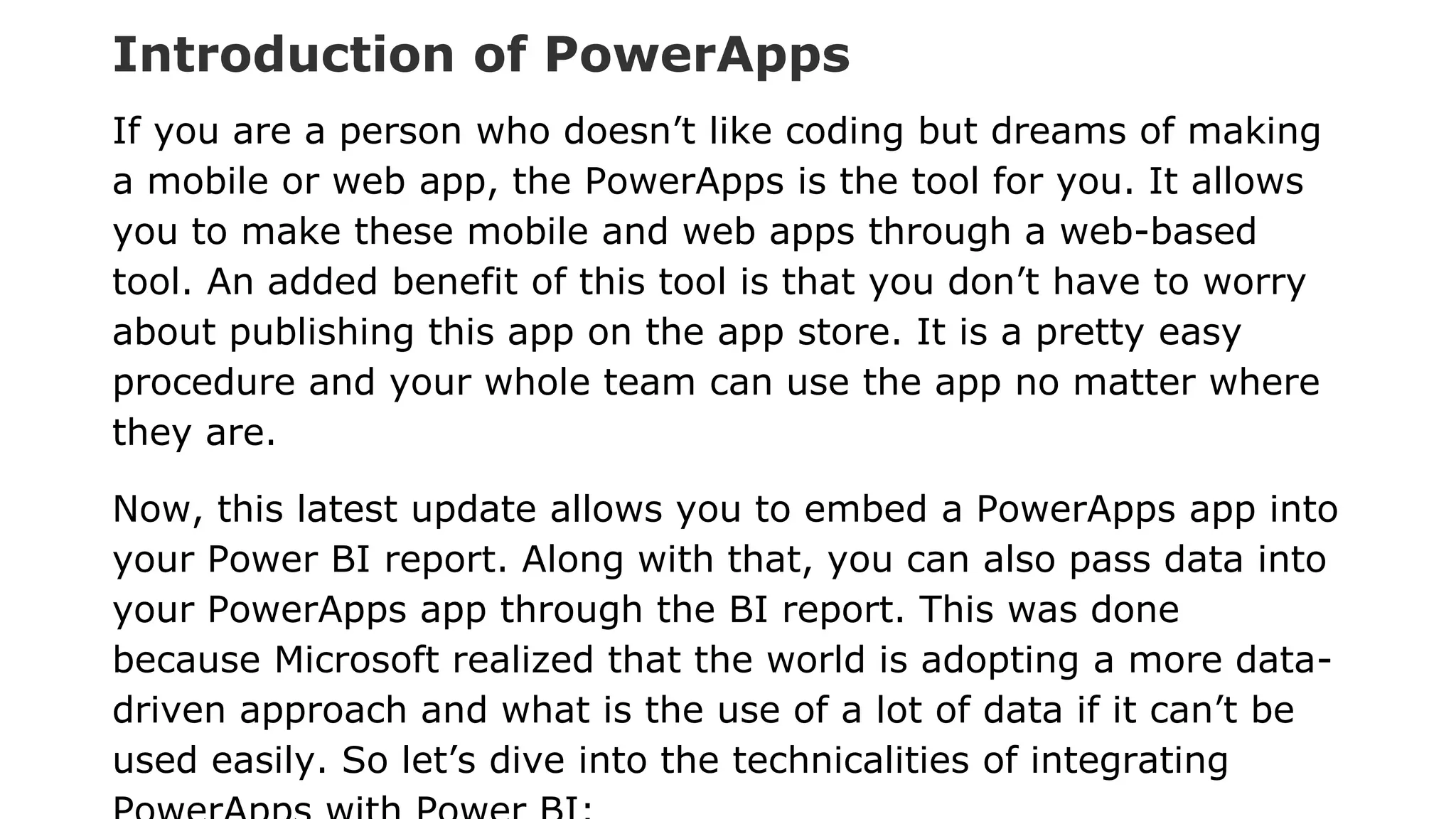 Integrating power apps with power bi | PPTX