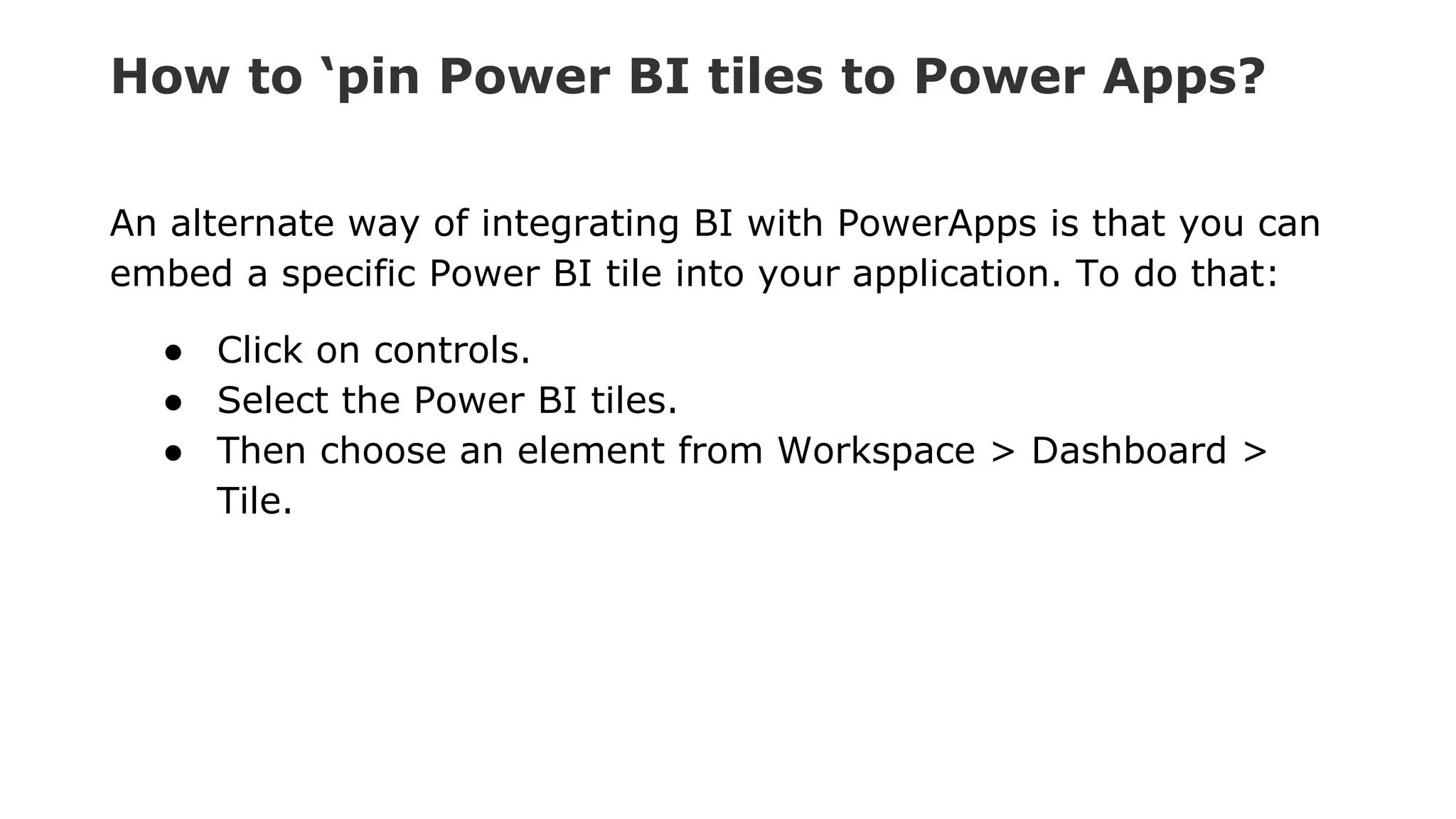Integrating power apps with power bi | PPTX