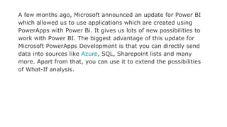 Integrating power apps with power bi | PPTX