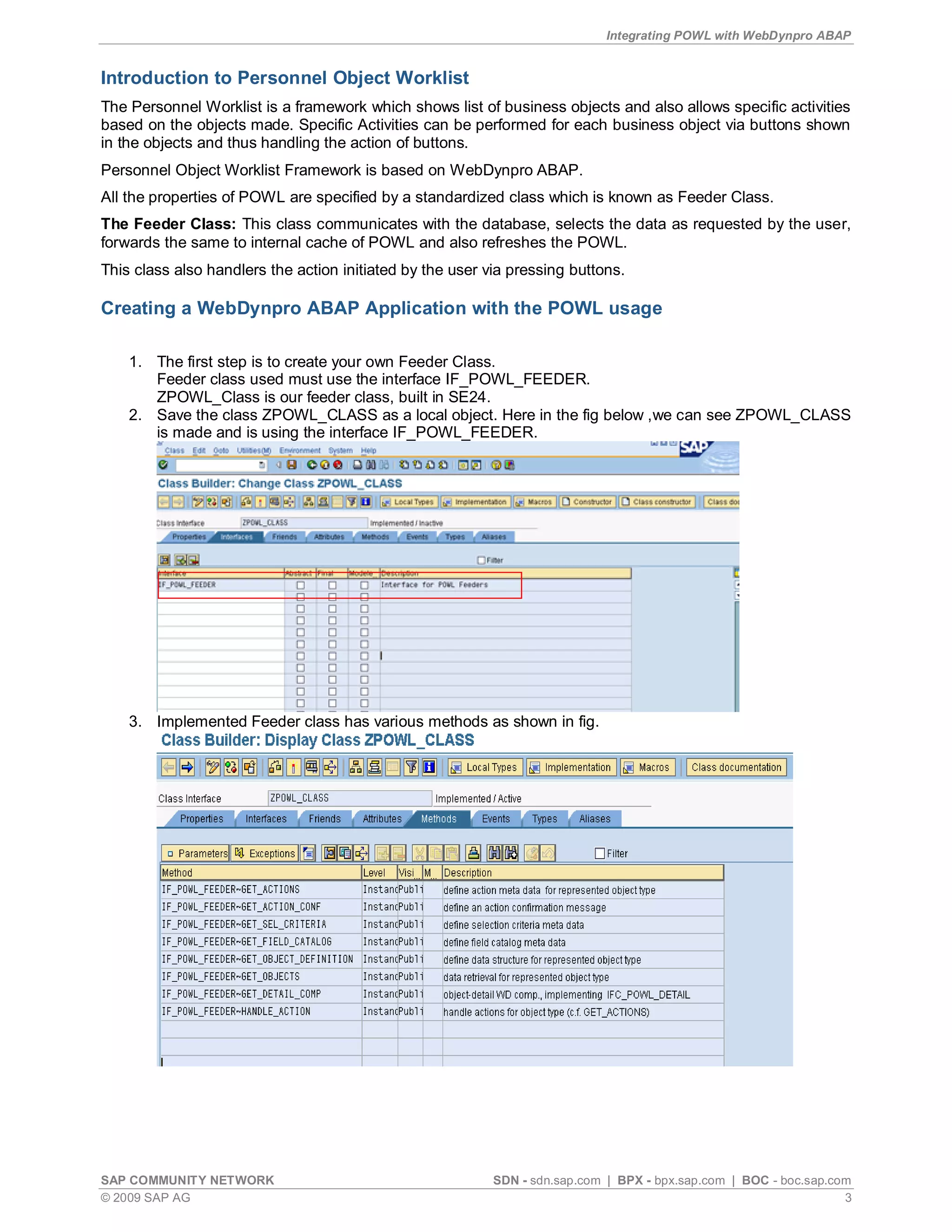 Integrating powl with web dynpro abap. | PDF