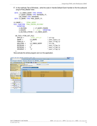 Integrating powl with web dynpro abap. | PDF