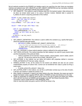 Integrating powl with web dynpro abap. | PDF
