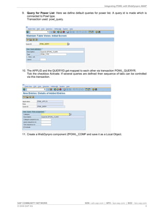Integrating powl with web dynpro abap. | PDF