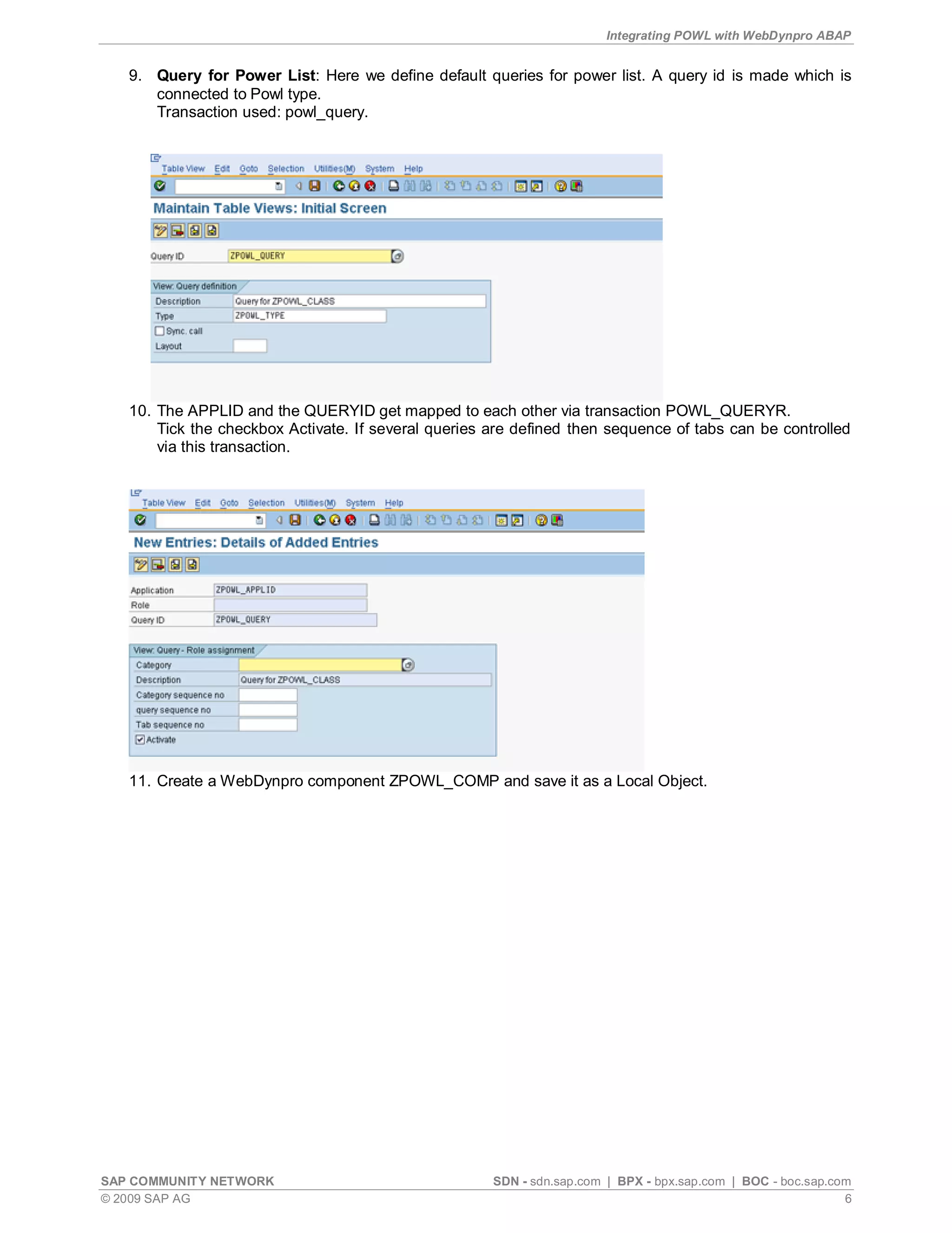 Integrating powl with web dynpro abap. | PDF