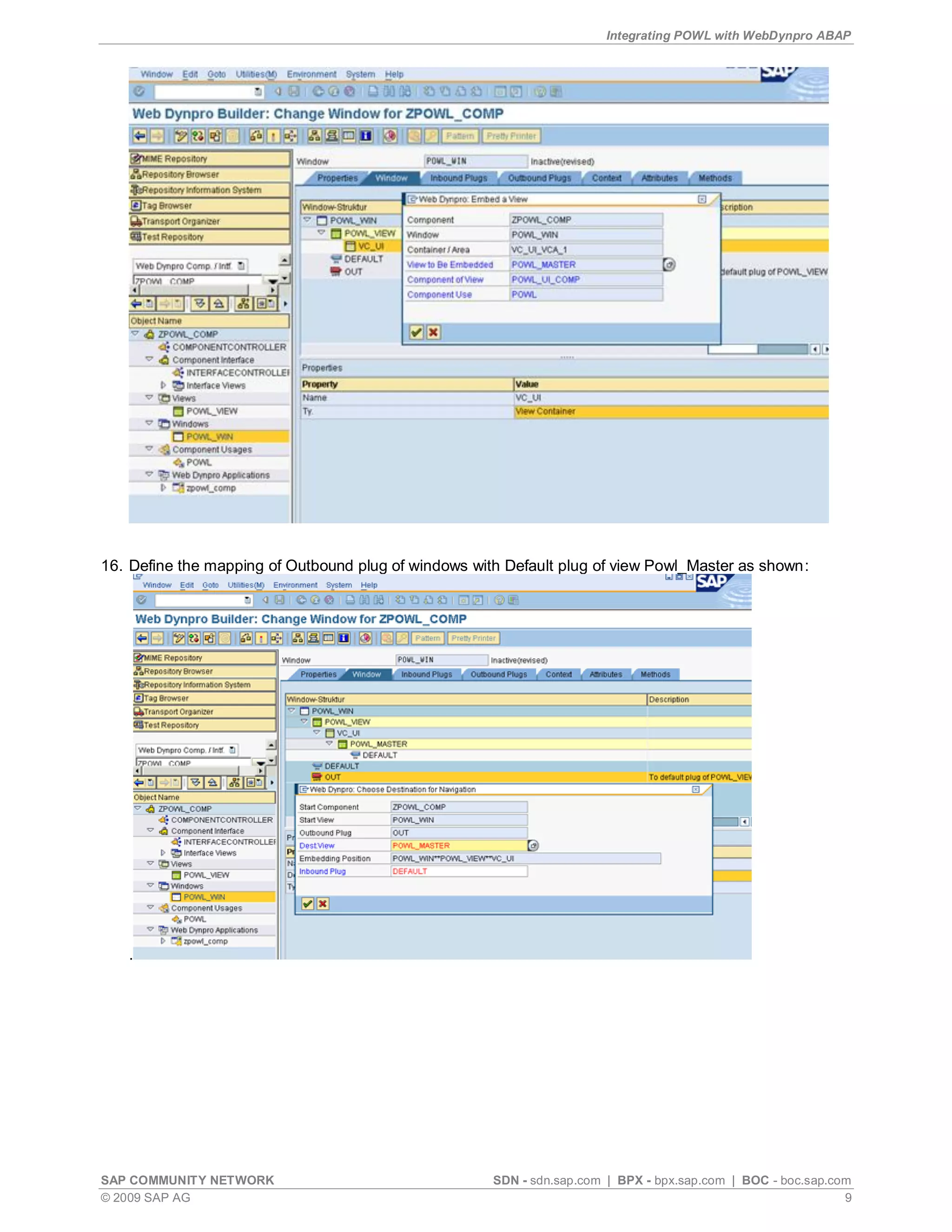 Integrating powl with web dynpro abap. | PDF