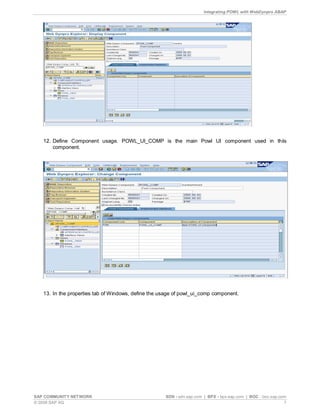 Integrating powl with web dynpro abap. | PDF