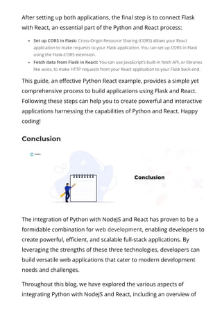 Integrating Python with NodeJS and React Powerful Combination for Web ...