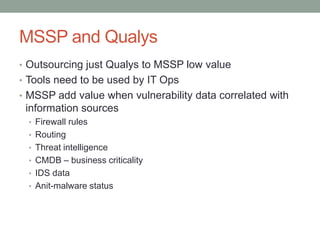 Integrating Qualys into the patch and vulnerability management ...