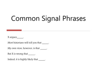 Voice Markers and Signal Phrases | PPT