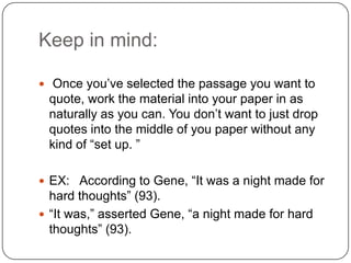 Integrating quotes | PPTX