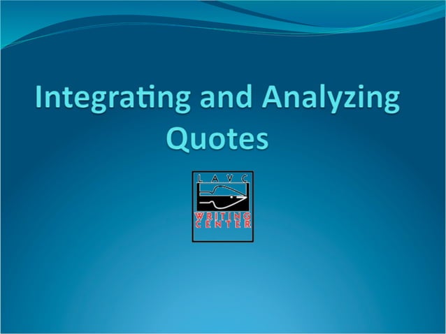 Integrating quotes | KEY