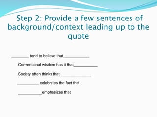 Integrating quotes | KEY