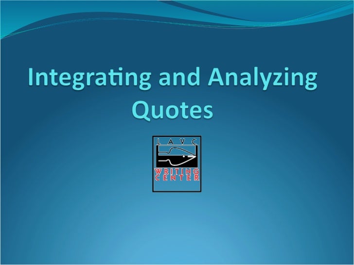 Integrating Quotes integrating-quotes