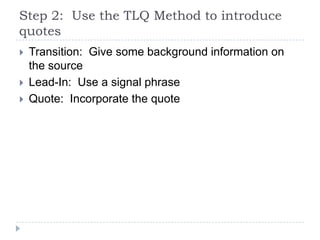 Integrating Quotes | PPTX