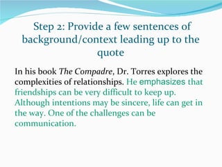 Integrating Quotes | PPT
