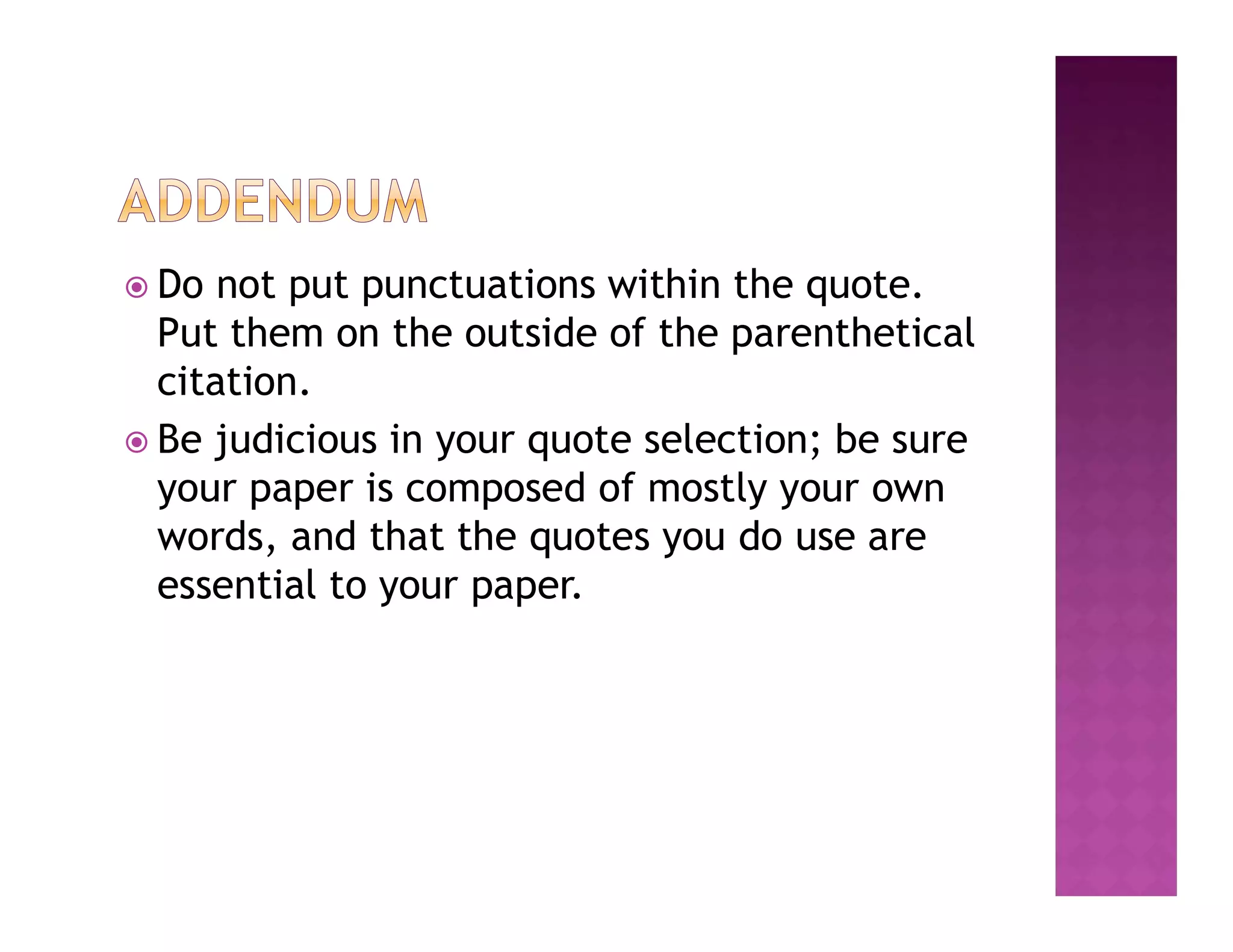 Integrating quotes slides | PPT