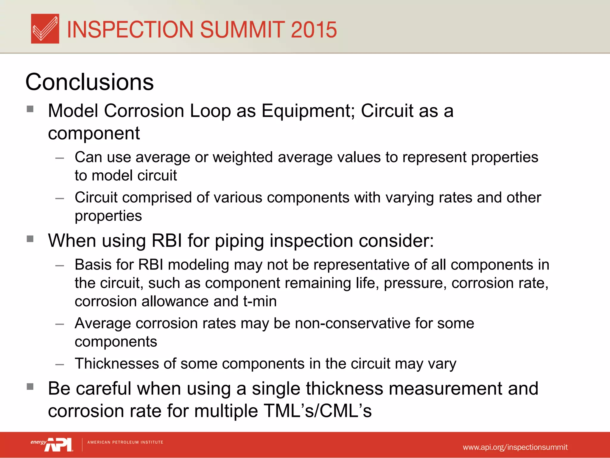 Integrating RBI with Inspection Programs and IOW - Corrosion Loops ...