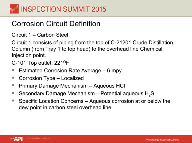 Integrating RBI with Inspection Programs and IOW - Corrosion Loops ...