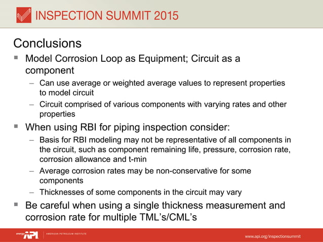 Integrating RBI with Inspection Programs and IOW - Corrosion Loops ...