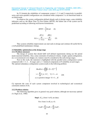 Integrating reliability in conceptual process design an optimization approach | PDF