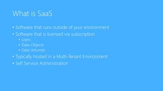 Integrating SaaS application using Microsoft’s Azure App Service Platform | PPT