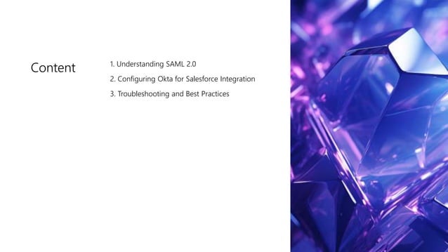 Integrating Salesforce With Okta Using Saml 20pptx