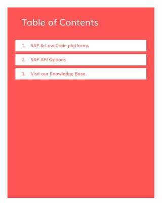 Integrating SAP and Low-Code Plaforms | PDF