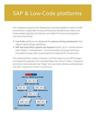 Integrating SAP and Low-Code Plaforms | PDF