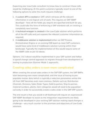Integrating SAP and Low-Code Plaforms | PDF