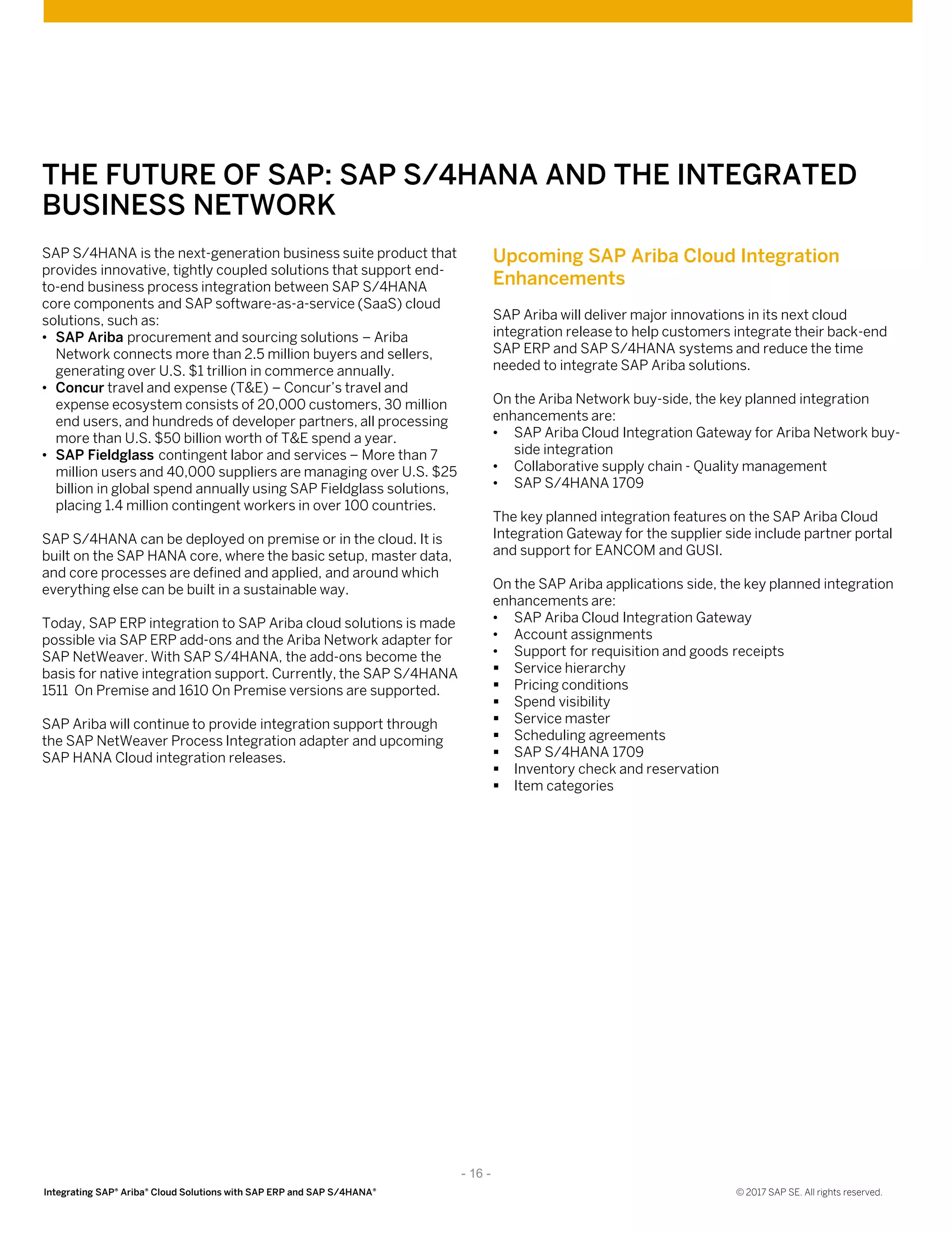 Integrating sap ariba_cloud_solutions_with_sap_erp_and_sap_s4_hana-2 | PDF