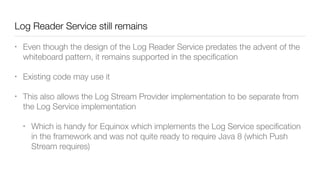 The new OSGi LogService 1.4 and integrating with SLF4J | PDF