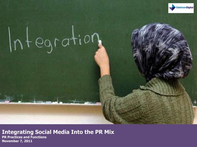 Integrating Social Media Into the PR Mix | PPTX