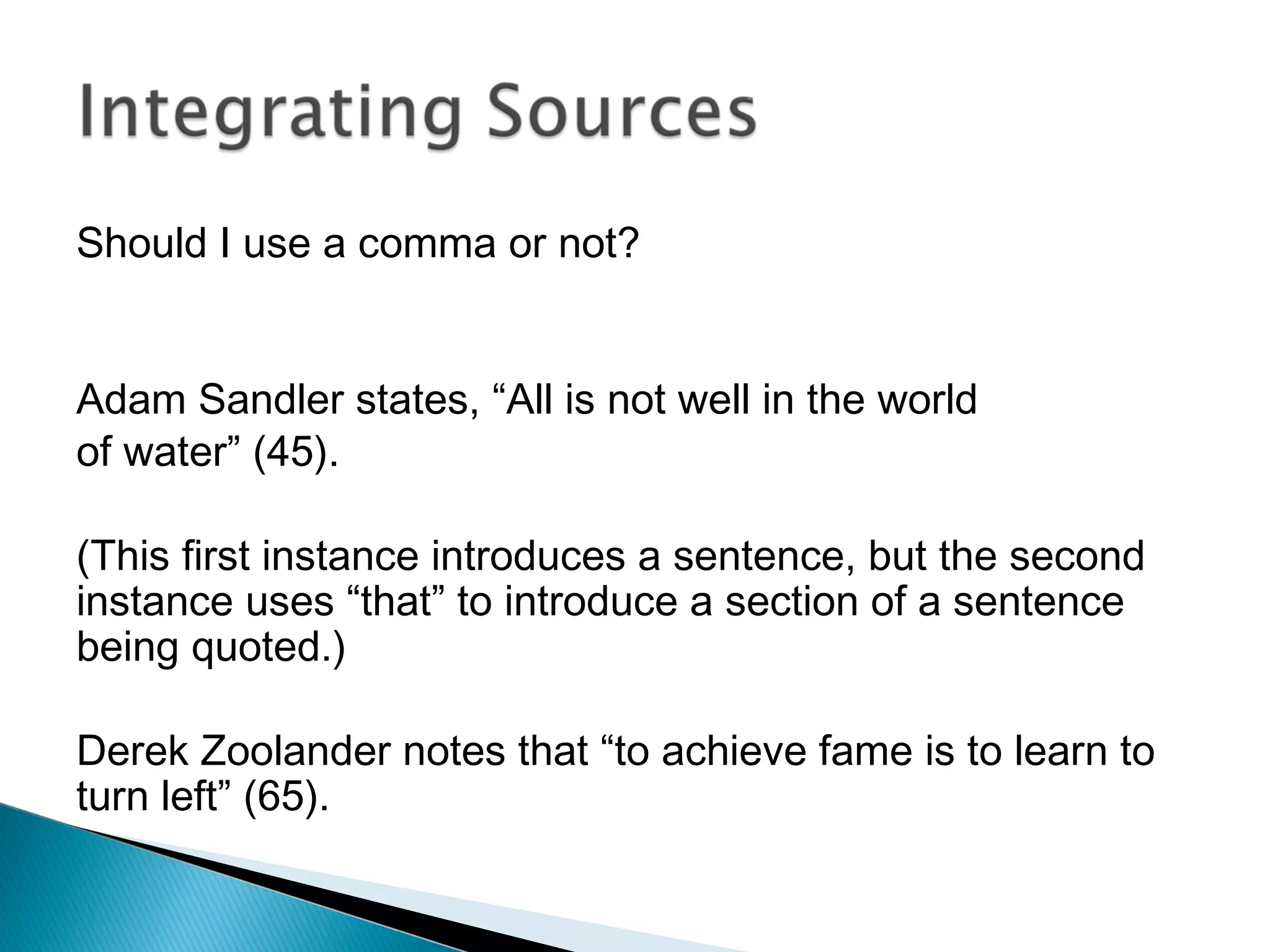 Integrating sources | PPT