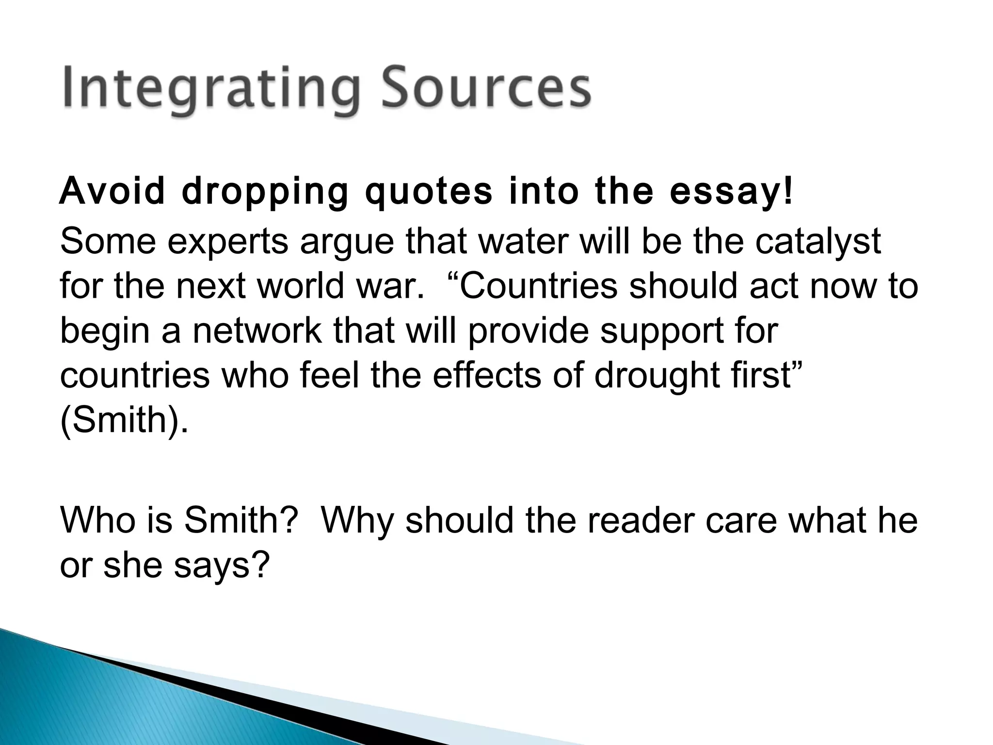 Integrating sources | PPT