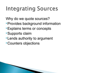 Integrating sources | PPT