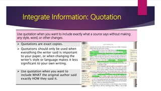Integrating Sources & Evaluating Evidence | PPTX