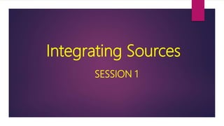 Integrating Sources & Evaluating Evidence | PPTX