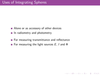 Integrating spheres | PDF