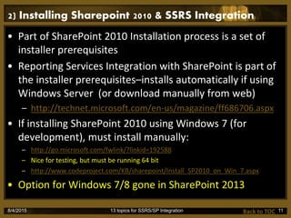 Integrating SSRS with SharePoint | PPTX