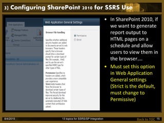 Integrating SSRS with SharePoint | PPTX