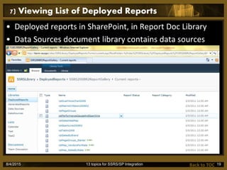 Integrating SSRS with SharePoint | PPTX