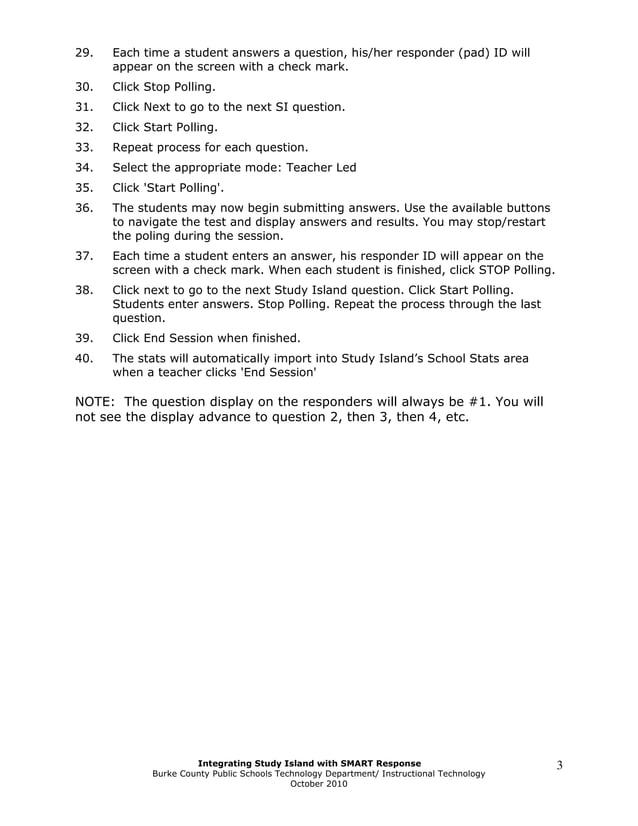 Integrating study island with smart response | PDF