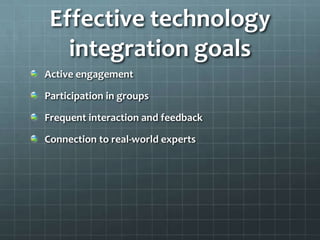 Integrating technology | PPTX | Education