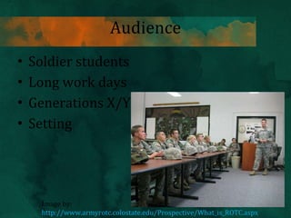 Integrating technology and army courses | PPT