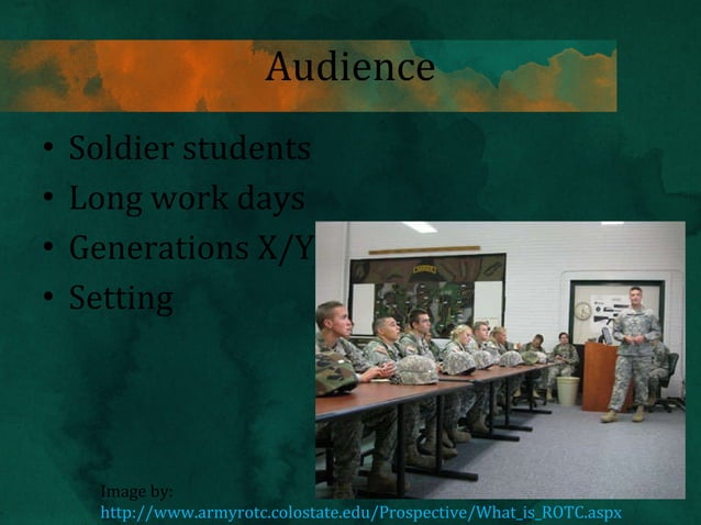 Integrating technology and army courses | PPT