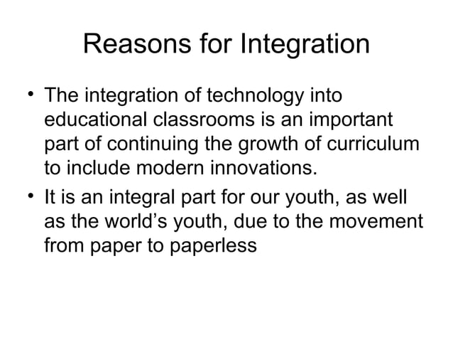 Integrating Technology In An Elementary Classroom | PPT