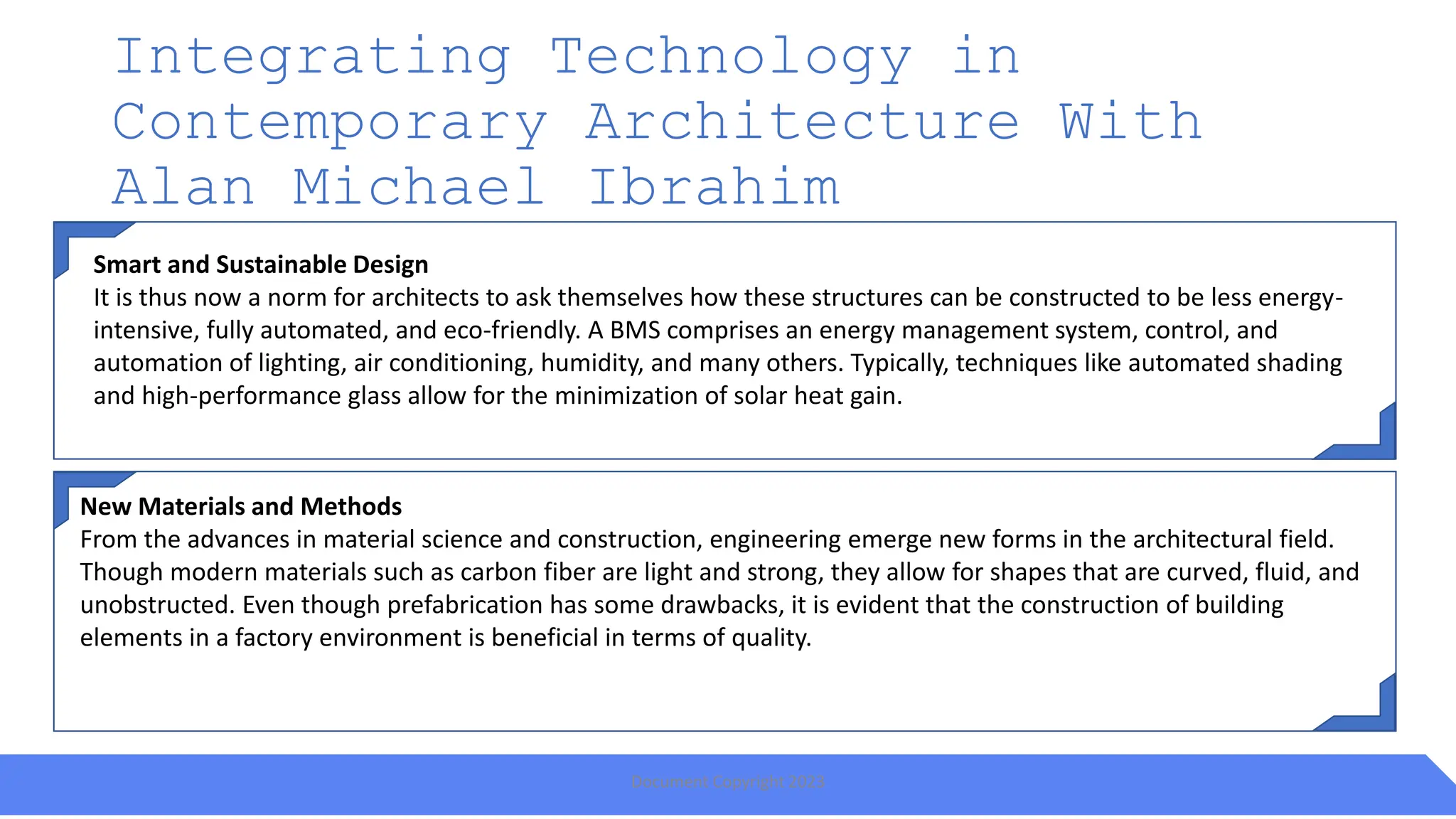 Integrating Technology in Contemporary Architecture With Alan Michael Ibrahim.pptx | Technology ...