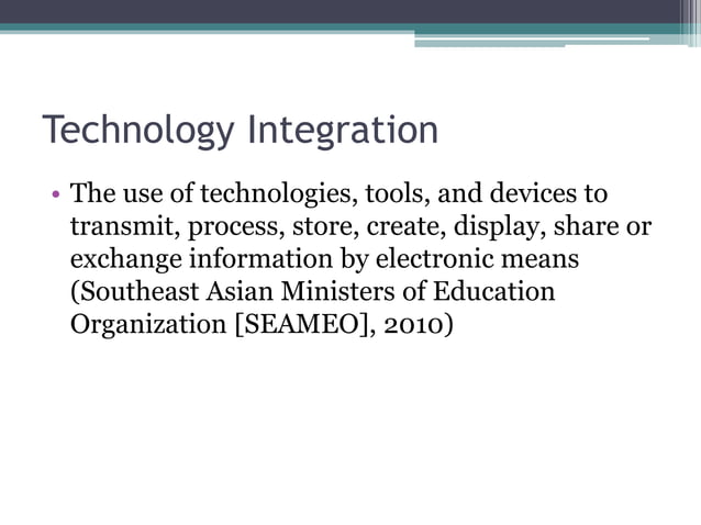 Integrating technology in teaching | PPTX